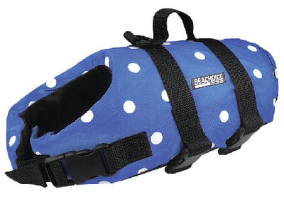 DOG VEST BLUE POLKA XTRA SMALL